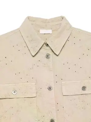 Liu Jo Cotton Eyelet Jacket - Neutrals
