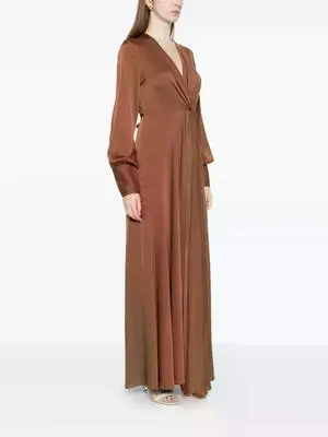 NOUVELLE SILK95FIVE Tie-waist Maxi Dress
