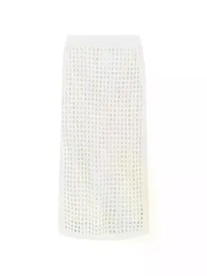 Max Mara Open Knit Skirt - White