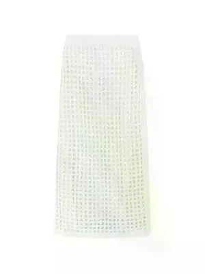 Max Mara Open Knit Skirt - White