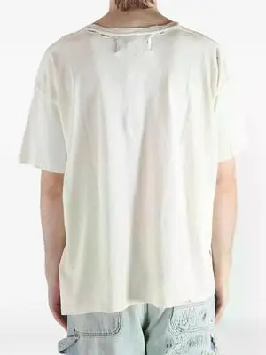 PALY Graphic Print Distressed Cotton T-shirt