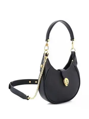BVLGARI Serpenti Ellipse Mini Shoulder Bag - Black