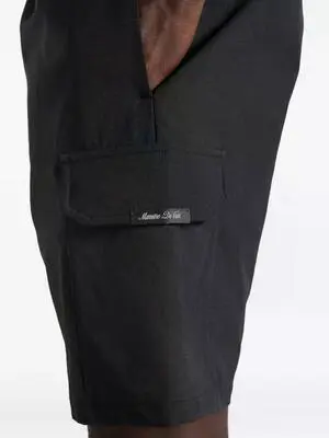 Manière De Voir Maniere De Voir Textured Cargo Shorts - Black