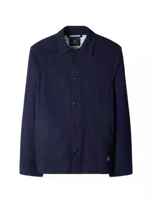 Paul Smith Buttoned Textured Shacket - Blue