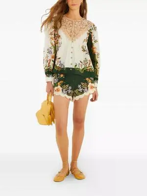 Farm Rio Floral Lace Blouse