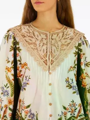 Farm Rio Floral Lace Blouse