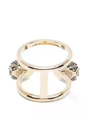 Alexander McQueen Skull-motif Double Ring - Gold