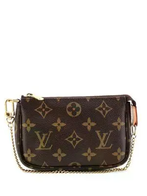 LOUIS VUITTON Pochette Accessoires Monogram Canvas Mini Clutch - Brown