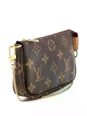 LOUIS VUITTON Pochette Accessoires Monogram Canvas Mini Clutch - Brown