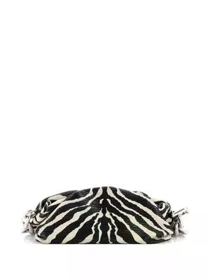 Bottega Veneta Printed Textured Leather Chain Pouch - Black
