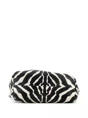 Bottega Veneta Printed Textured Leather Chain Pouch - Black