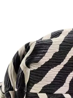 Bottega Veneta Printed Textured Leather Chain Pouch - Black