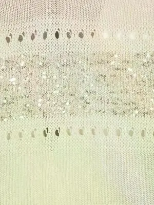 D.exterior Sequin V-neck Sweater