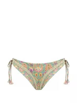 DEL MAAR Printed Crochet Bikini Bottom