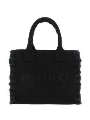 Pinko Medium Fringed Shopper Tote Bag - Black