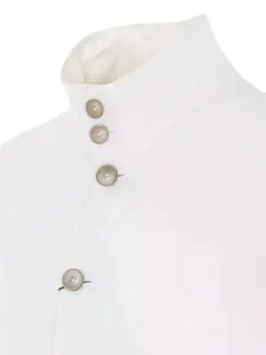 Herno Button High-neck Bomber Jacket - Neutrals
