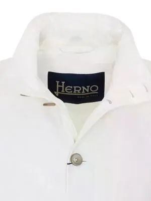 Herno Button High-neck Bomber Jacket - Neutrals