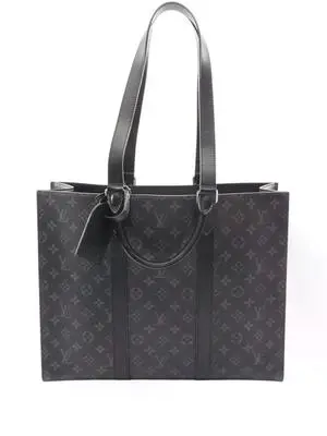 LOUIS VUITTON Monogram Eclipse Sac Plat 24h Tote Bag