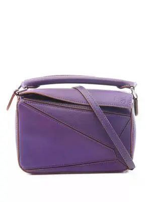 Loewe Loewe Mini Puzzle Edge Satchel Purple