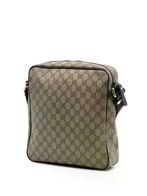 Gucci Gg Supreme Crossbody Bag - Brown
