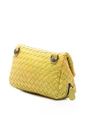 Bottega Veneta Mini Nappa Intrecciato Expandable Chain Flap Crossbody Bag - Yellow