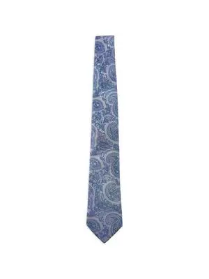 Etro Paisley-pattern Silk Tie - Grey