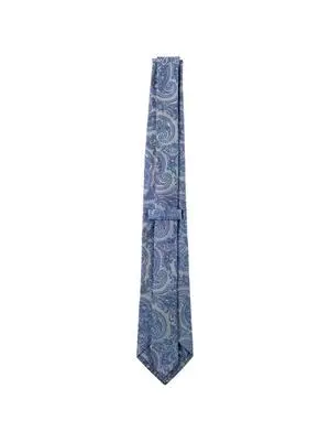 Etro Paisley-pattern Silk Tie - Grey