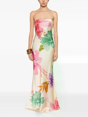 Retrofete Floral Print Maxi Dress