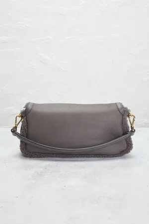 Fendi Selleria Baguette Shoulder Bag - Grey