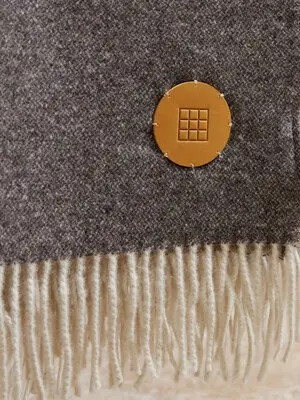 SOHO HOME Marwood Logo-appliquéd Fringed Wool-blend Throw