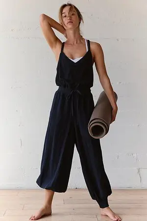 Free People Take Off Onesie - Black