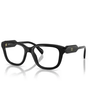Miu Miu Rectangular Full Rim Eyeglasses - Black