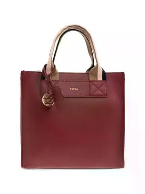 Furla Leather Tote Bag - Red