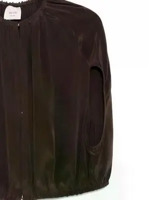 ALYSI Silk Cut-out Cape - Brown
