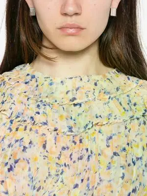 Ulla Johnson Athene Floral-print Blouse - Neutrals