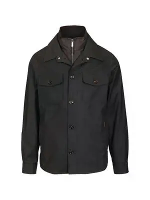 MOORER Dulac-pum Buttoned Chest-pocket Overshirt