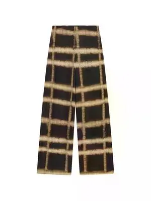 Liviana Conti Check-print Trousers - Brown