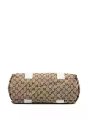 Gucci Medium Gg Canvas Bamboo Libeccio Tote Bag