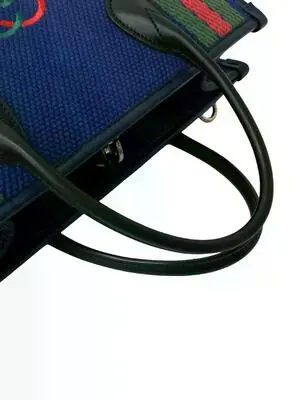 Gucci Canvas Interlocking G Satchel - Blue