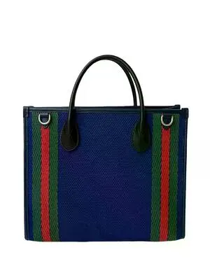 Gucci Canvas Interlocking G Satchel - Blue