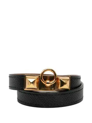Hermès Epsom Rivale Double Tour Bracelet - Black