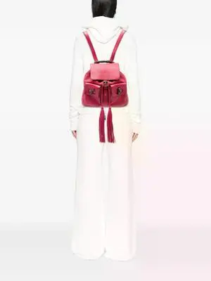 Gucci Leather Bamboo Tassel Backpack - Pink