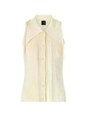 Pinko Button-up Ribbed Top