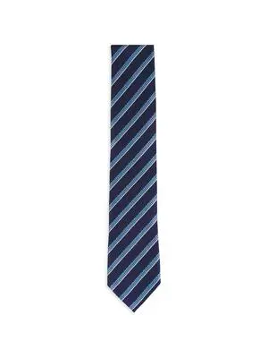 Zegna Striped Neck Tie - Blue