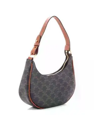 Celine Ava Bag Triomphe Coated Canvas Hobo Bag - Brown