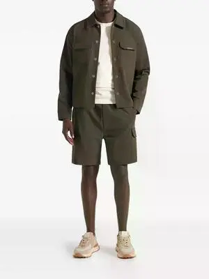 Manière De Voir Technical Cargo Shorts With Drawstring Waistband - Green