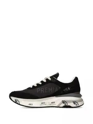 Premiata Print Flat Sneakers - Black