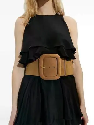 AMI Paris Square-buckle Leather Belt