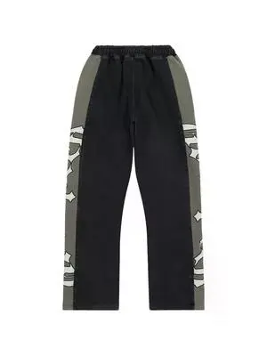GODSPEED Patchwork Print Track Trousers - Black