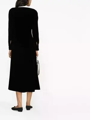 Tory Burch Peter Pan Collar Long Dress